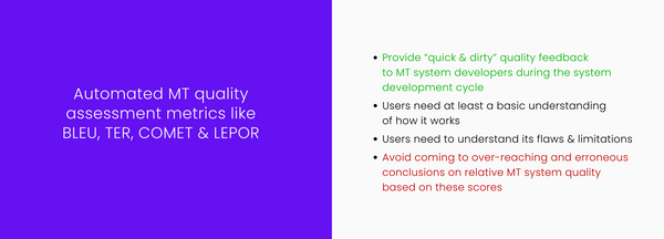 Understanding MT Quality: BLEU Scores
